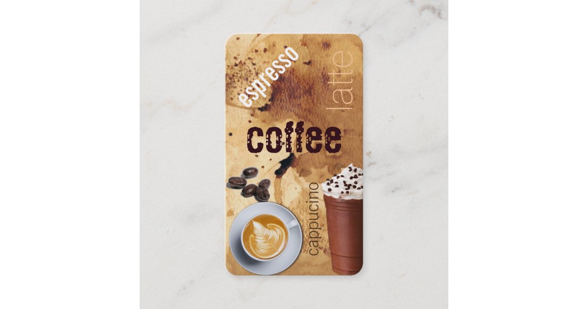coffee shop business card | Zazzle.com