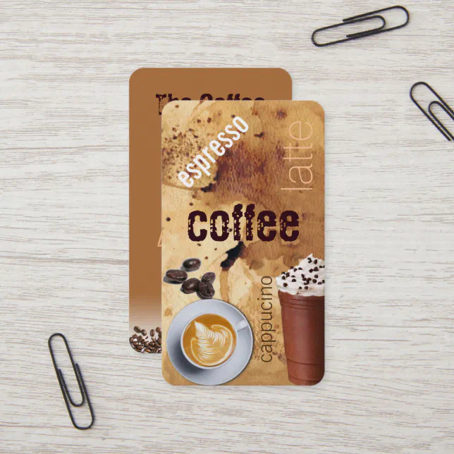coffee shop business card | Zazzle