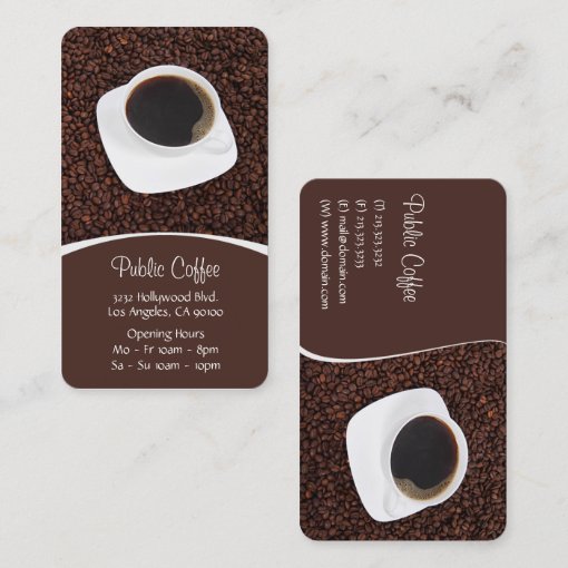 Coffee Shop Business Card | Zazzle