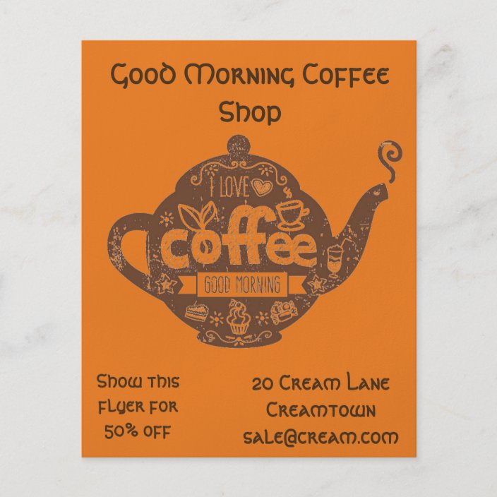 Coffee Shop cafe advertisement Flyer | Zazzle.com