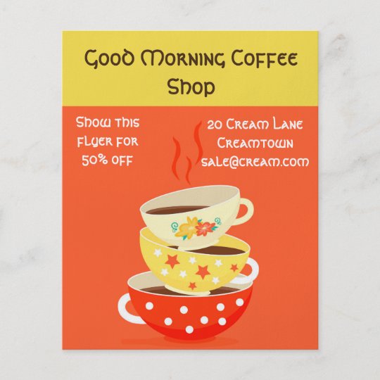 Coffee Shop cafe advertisement Flyer | Zazzle.com