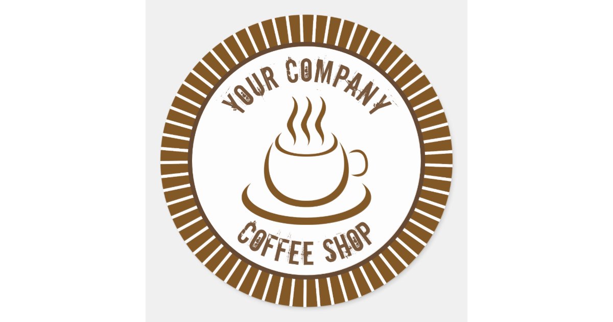 Coffee Shop Classic Round Sticker | Zazzle