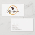 Coffee Shop | Coffee Pot | Coffee Stain Business Card | Zazzle
