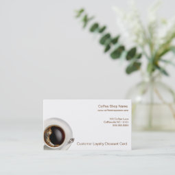 Coffee Shop Customer Loyalty Drink Cards | Zazzle
