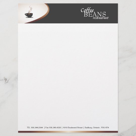 Coffee Shop Letterhead | Zazzle.com