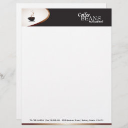 Coffee Shop Letterhead | Zazzle