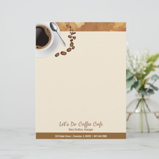 coffee shop letterhead | Zazzle