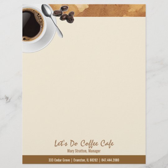 coffee shop letterhead | Zazzle.com
