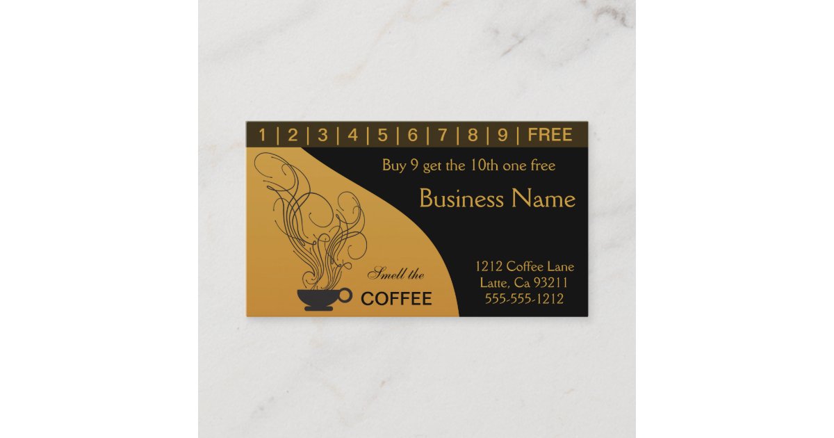 Coffee Shop Punch Card | Zazzle