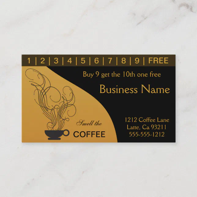 Coffee Shop Punch Card | Zazzle