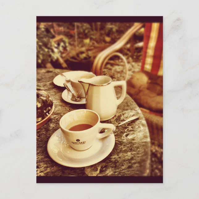 Coffee Shop Table Postcard | Zazzle