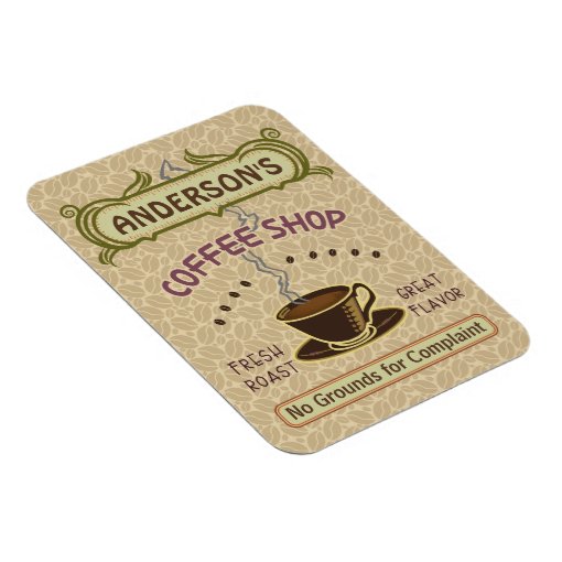 Coffee Shop with Cup Create Your Own Personalized Magnet | Zazzle
