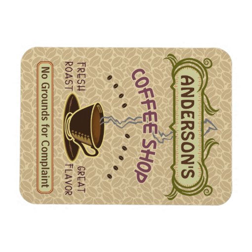 Coffee Shop with Cup Create Your Own Personalized Magnet | Zazzle