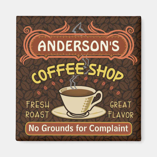 Coffee Shop with Mug Create Your Own Personalized Magnet | Zazzle