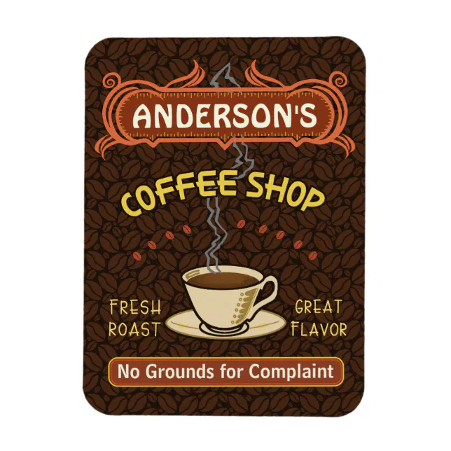 Coffee Shop with Mug Create Your Own Personalized Magnet | Zazzle