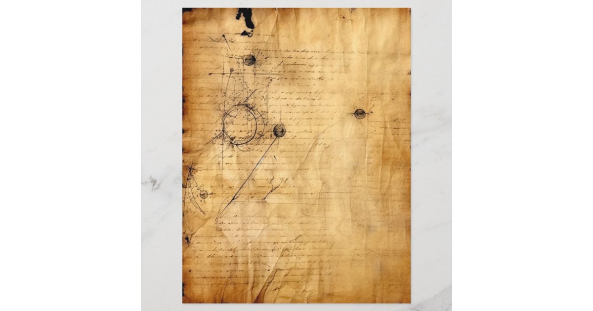 Coffee stained paper letter stamp stains | Zazzle