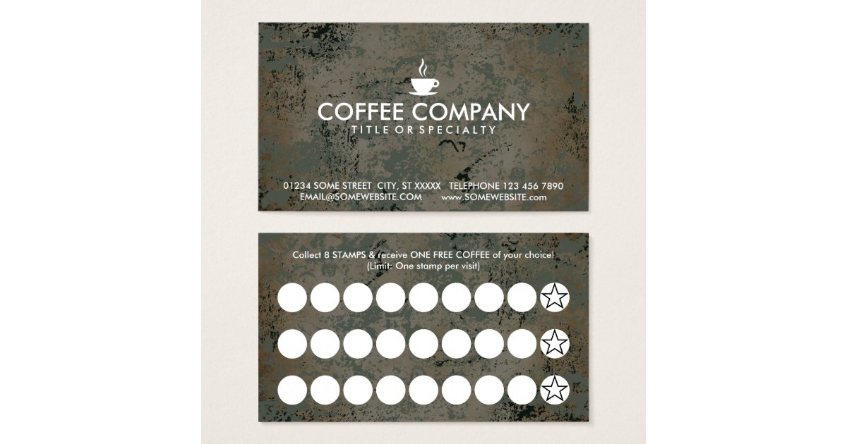 coffee stamp card | Zazzle