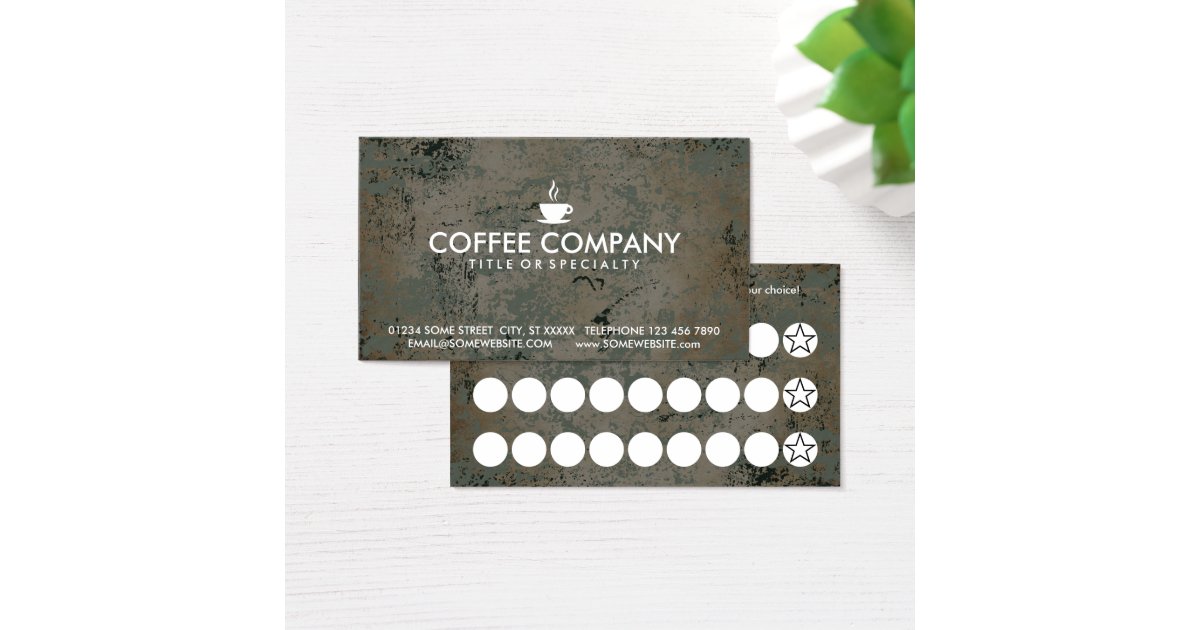coffee stamp card | Zazzle