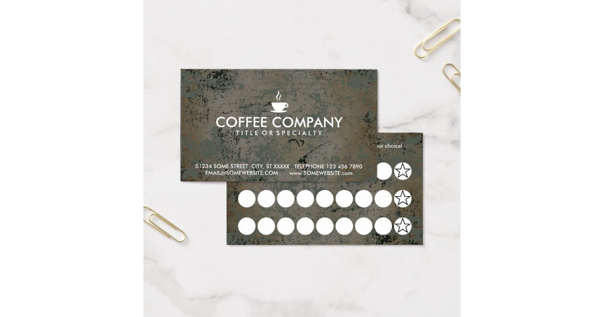 coffee stamp card | Zazzle