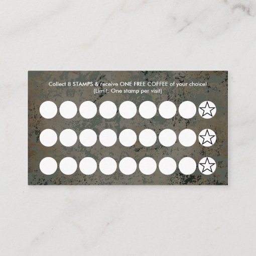 coffee stamp card | Zazzle