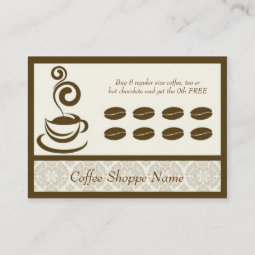 Coffee Store Punch Cards | Zazzle
