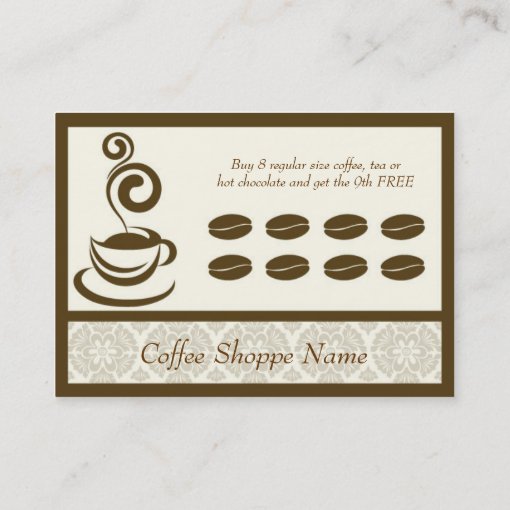 Coffee Store Punch Cards | Zazzle