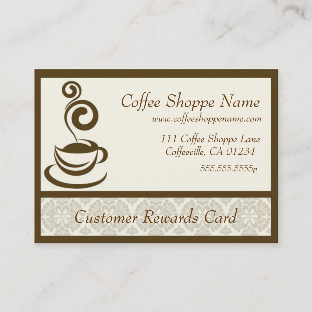 Coffee Store Punch Cards | Zazzle