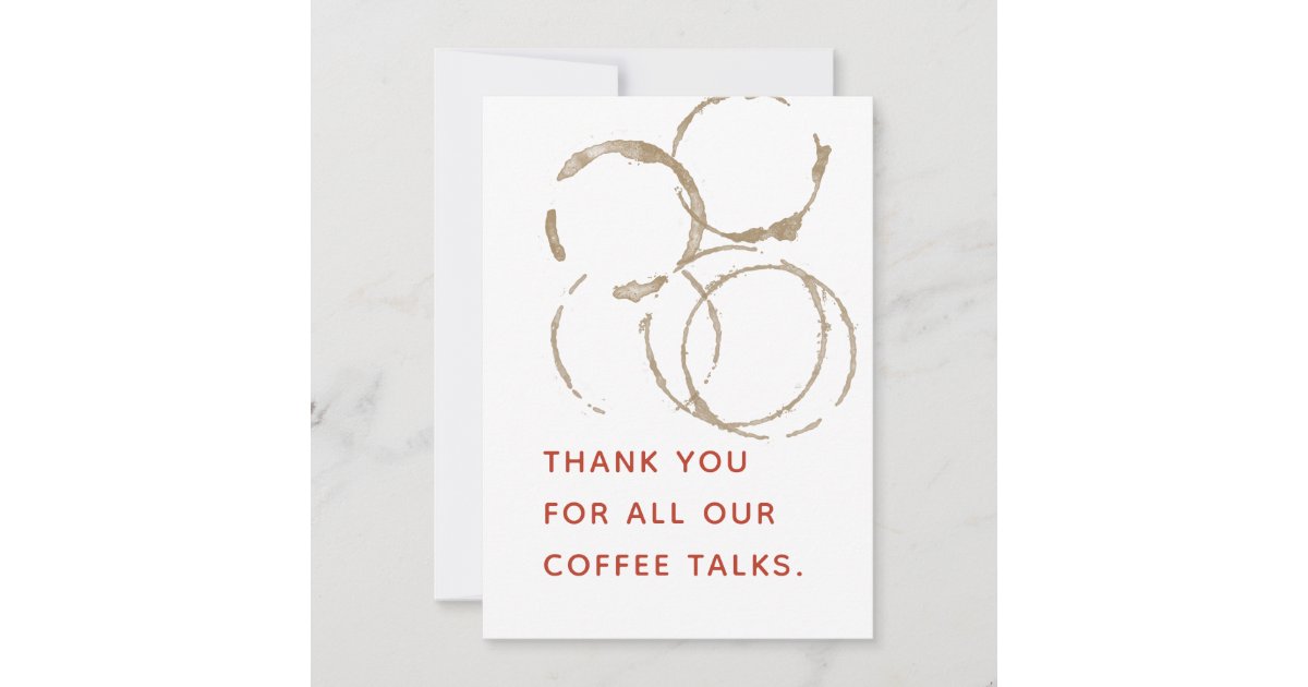 Coffee Talk Thank You Card | Zazzle