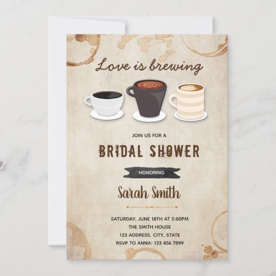 Coffee theme card invitation | Zazzle.com
