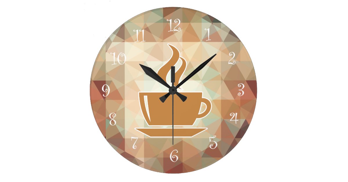 Coffee Theme Kitchen Wall Clocks | Zazzle.com
