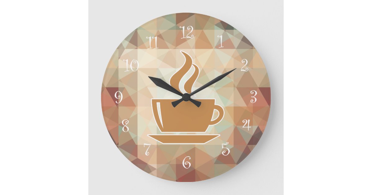 Coffee Theme Kitchen Wall Clocks | Zazzle