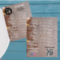 Coffee Theme Restaurant Take Out Menu with QR Code Flyer | Zazzle
