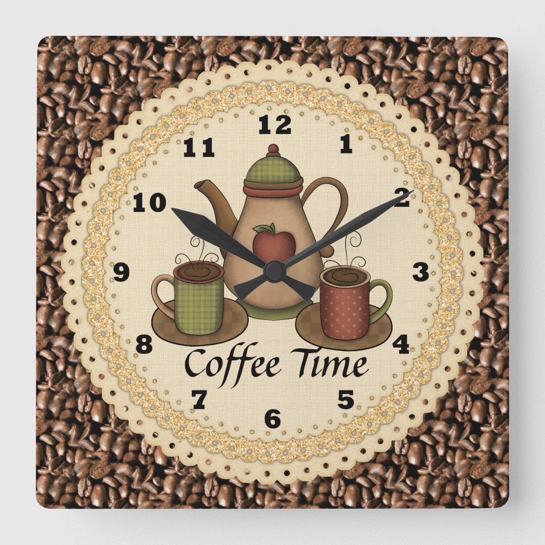 Coffee time clock | Zazzle