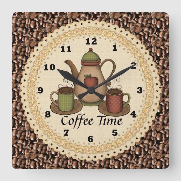 Coffee time clock | Zazzle