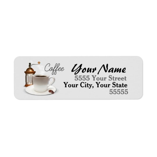 Coffee Time Return Address Labels | Zazzle.com