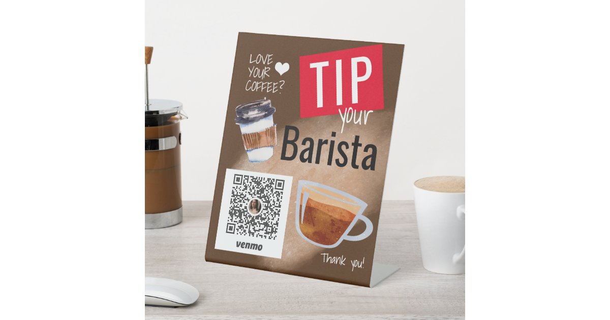 Coffee Truck Coffee Barista Pedestal Sign | Zazzle