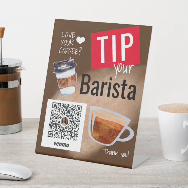 Coffee Truck Coffee Barista Pedestal Sign | Zazzle