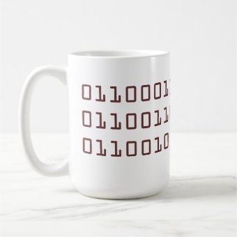Coffee written in binary code mug | Zazzle