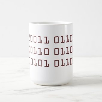 Coffee written in binary code mug | Zazzle
