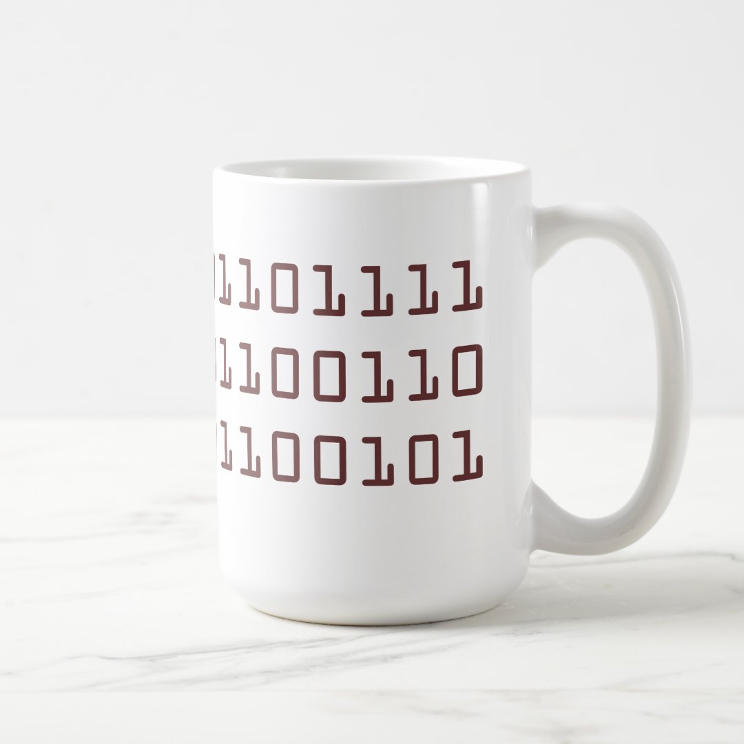 Coffee written in binary code mug | Zazzle