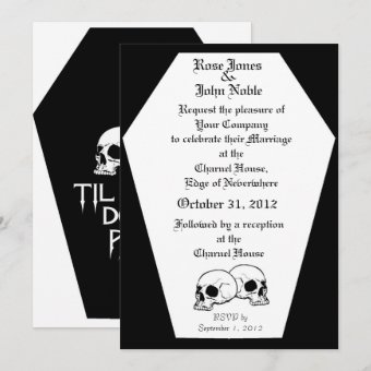 Coffin (Black) Wedding Invitation | Zazzle