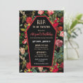 Coffin & Roses R.I.P Birthday Party Invitation | Zazzle