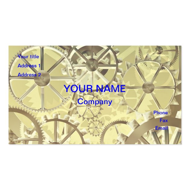 Cog wheels business card templates