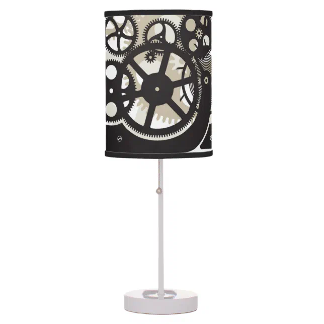 Cog wheels work table lamp | Zazzle