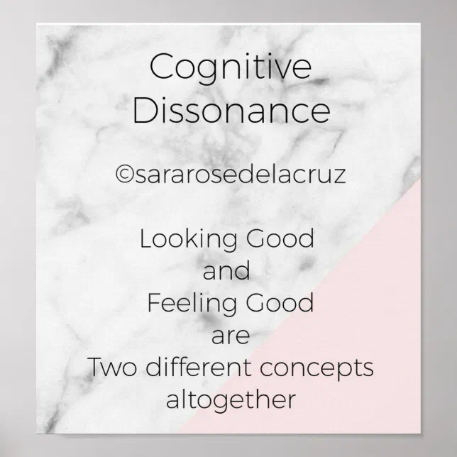 Cognitive Dissonance / Original Poem / ©SRD Poster | Zazzle
