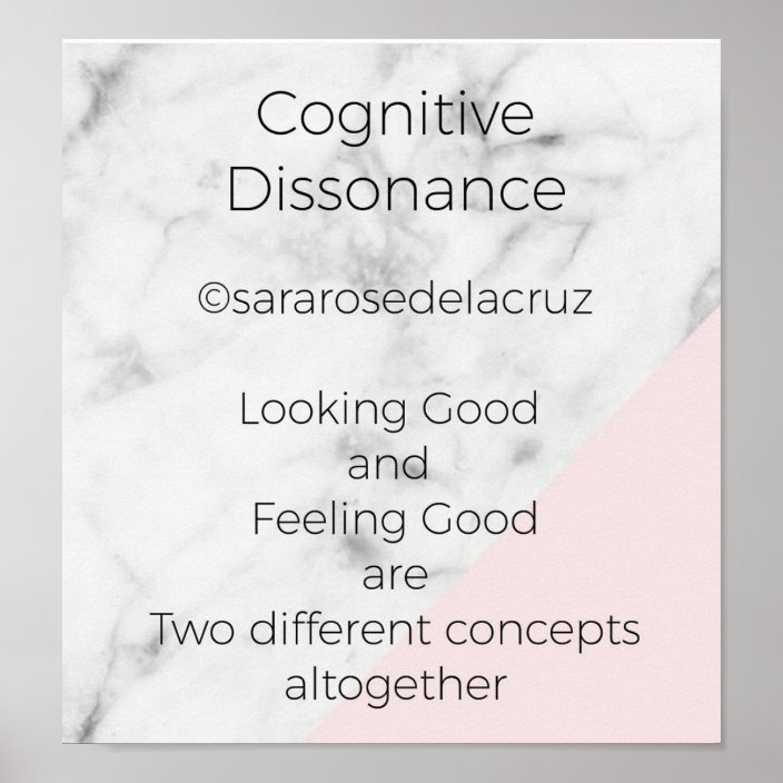 Cognitive Dissonance / Original Poem / ©SRD Poster | Zazzle.com