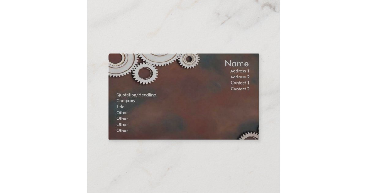 Cogs Profile Card | Zazzle