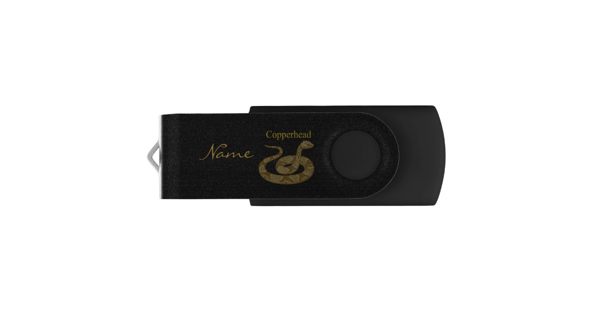 Coiled Copperhead Snake Thunder_Cove Flash Drive | Zazzle