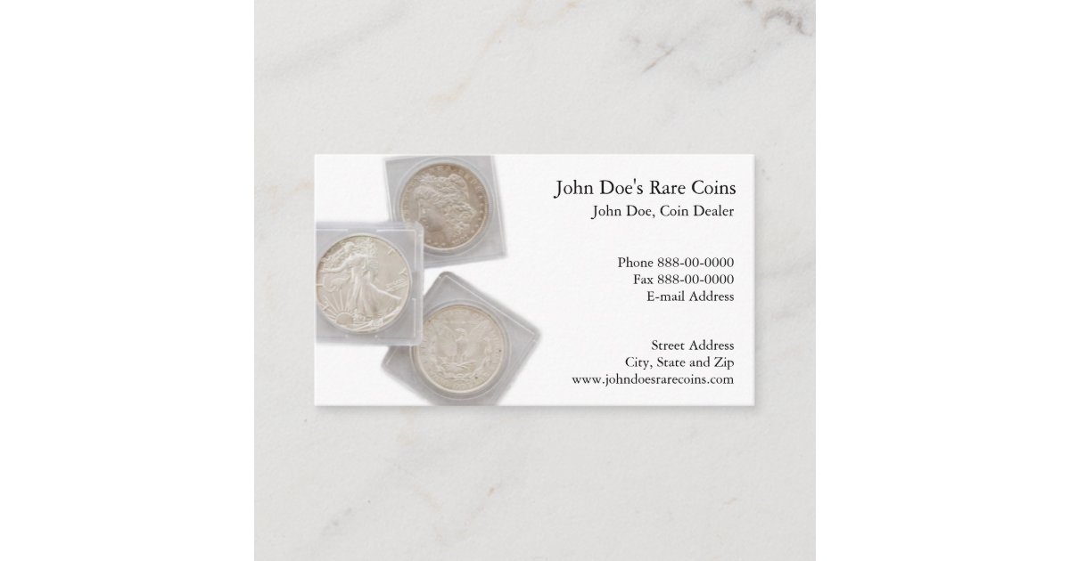 Coin Dealer Business Card | Zazzle
