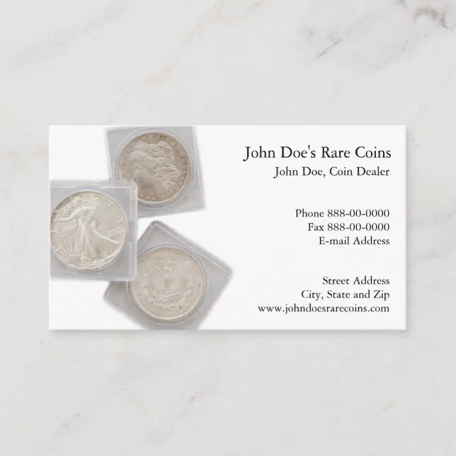 Coin Dealer Business Card | Zazzle
